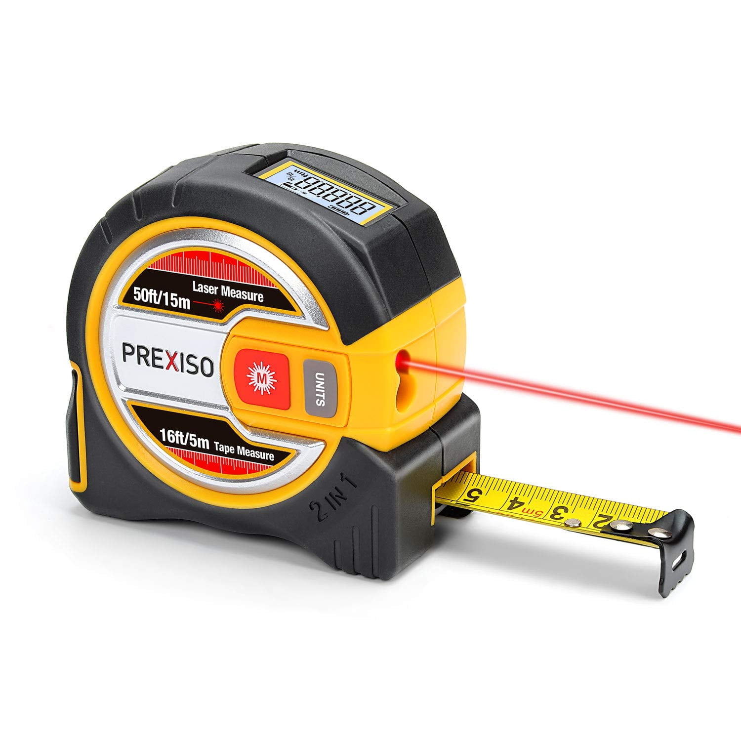 PREXISO Laser Tape Measure 2in1 Laser Measure 50 Ft Tape Measure 16 Ft ...