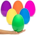 PREXTEX 7” Jumbo Unfilled Easter Eggs, 6 pcs | Empty Plastic Eggs Bulk ...