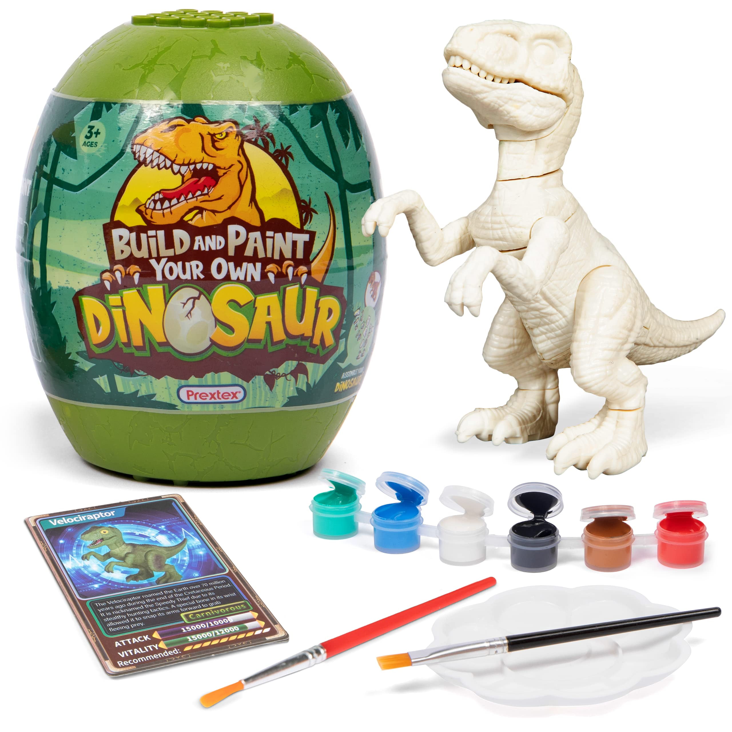 Prextex Build & Paint Your Own Dino Kit, 1 Pack - Collectible Dinosaur ...