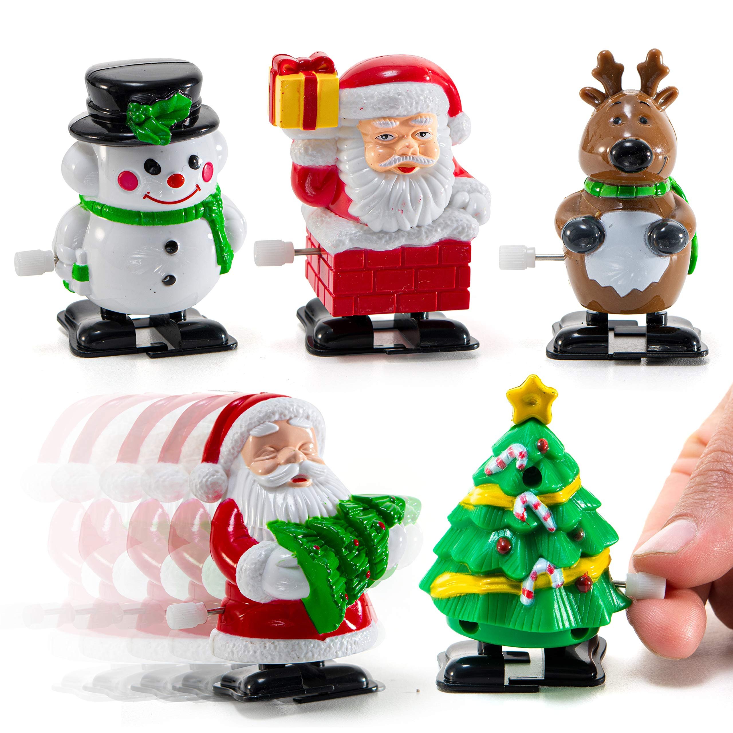 PREXTEX Christmas Wind up Stocking Stuffers- Santas and Snowmen Wind up ...