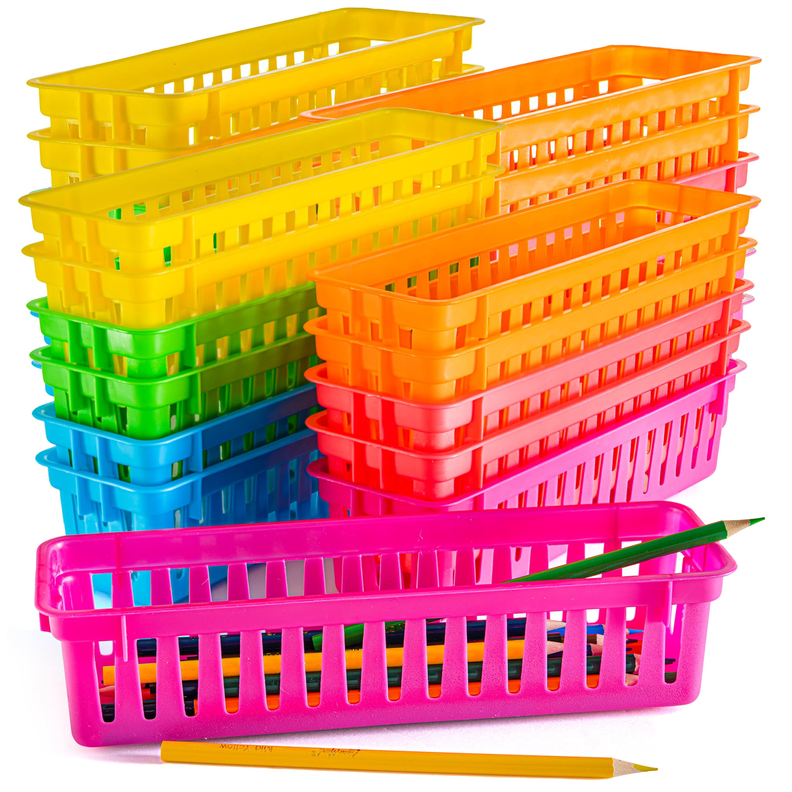 PREXTEX Classroom Pencil Organizer Pencil Basket or Crayon Basket ...