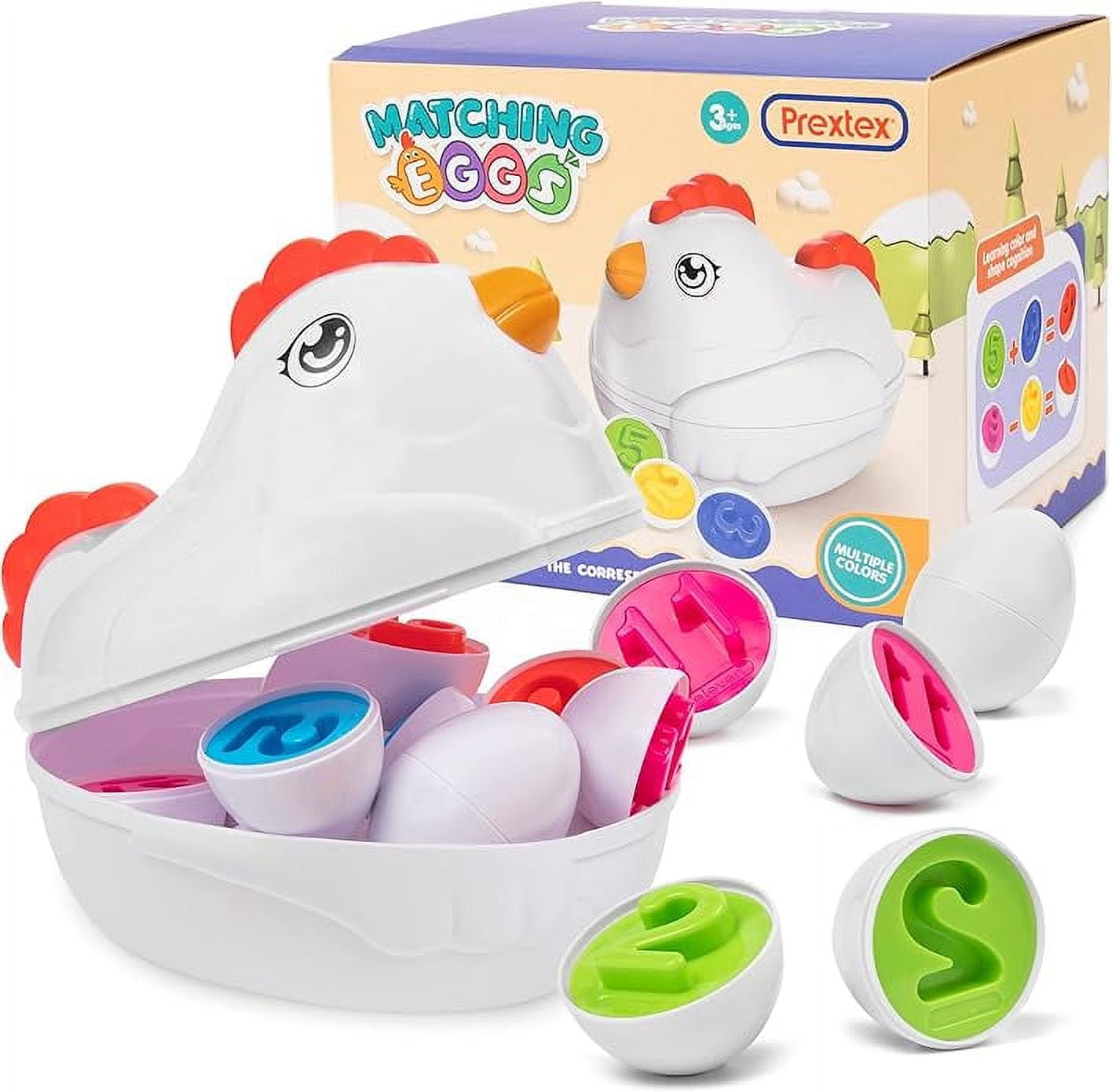 PREXTEX Find & Match Shape Matching Easter Eggs with Shapes and Numbers ...