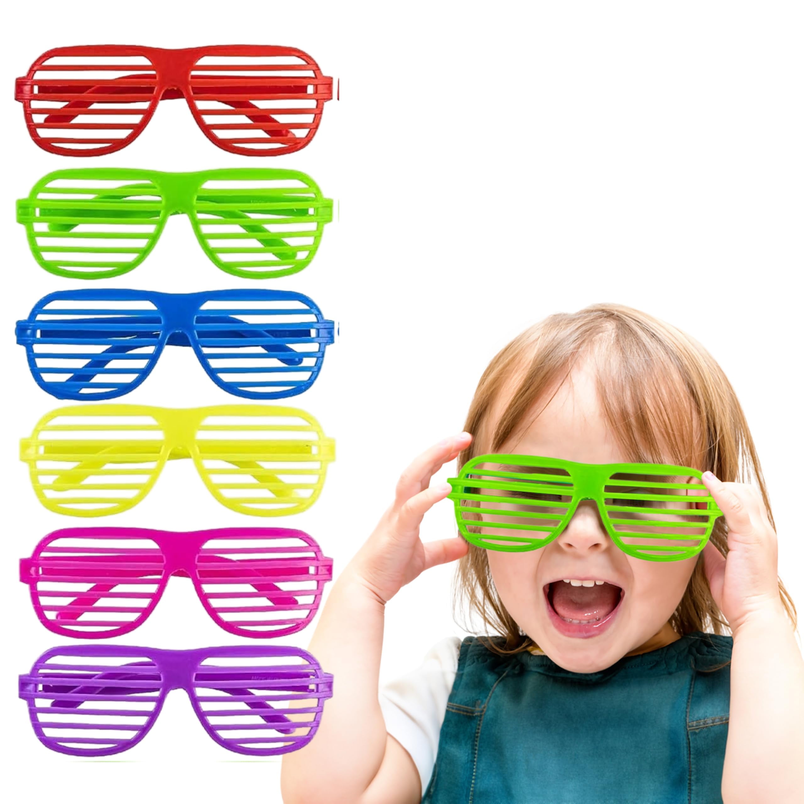 PREXTEX Mega Pack 50 Pairs of Kids Plastic Shutter Shades Glasses ...