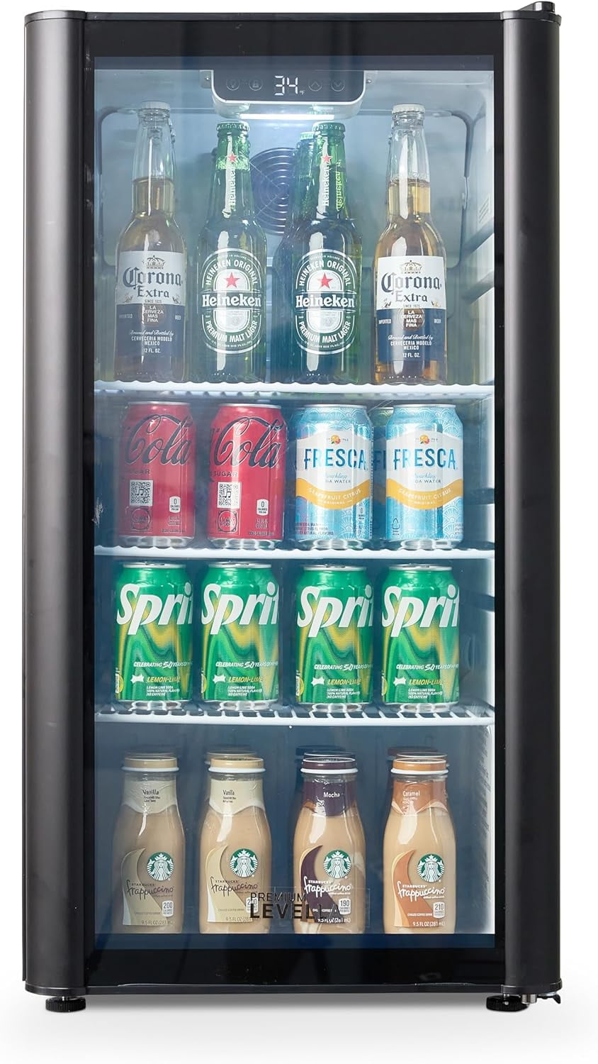 PRF37DX Glass Door Display Refrigerator 3.1 cu ft Commercial Beverage ...