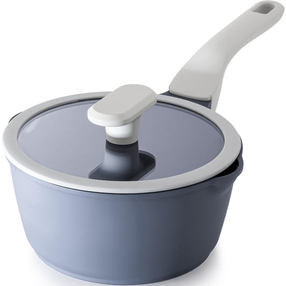 PRICUSIS Nonstick Saucepan with Lid, 2 Quart Ceramic Sauce Pan, Non ...
