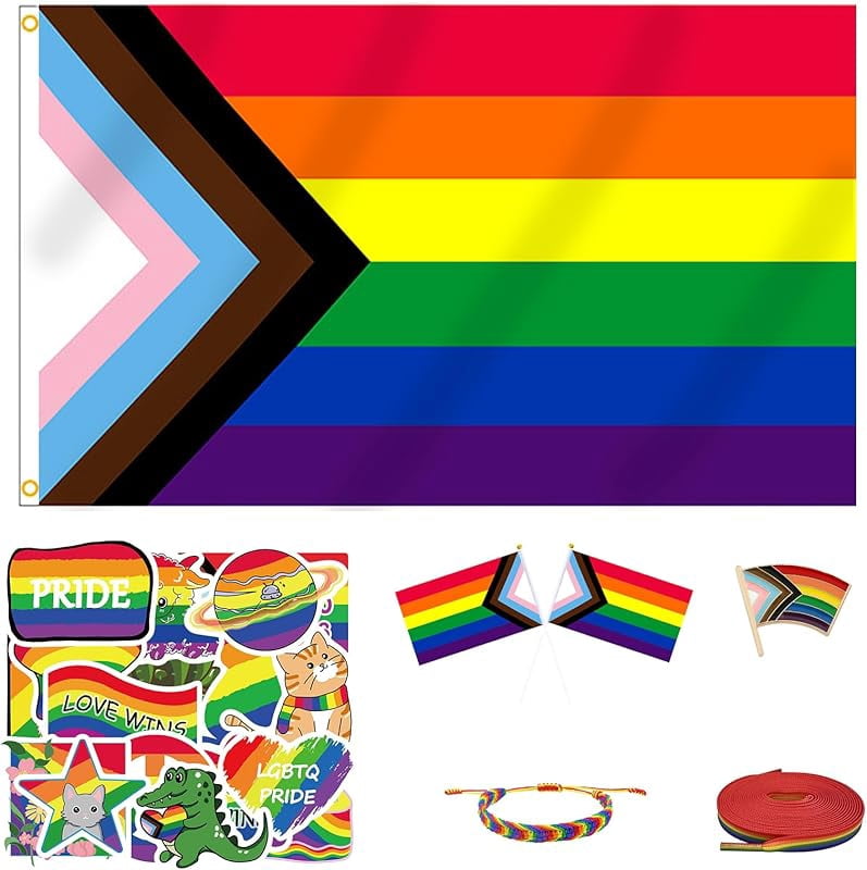 PRIDE 3x5 FT Bi Bisexual Flag Bundle for LGBTQ+ Accessories Present ...