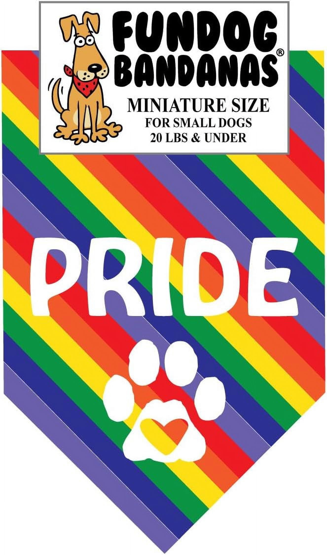 PRIDE Dog Bandana (Miniature for Small Dogs Less than 20 lbs) - Walmart.com
