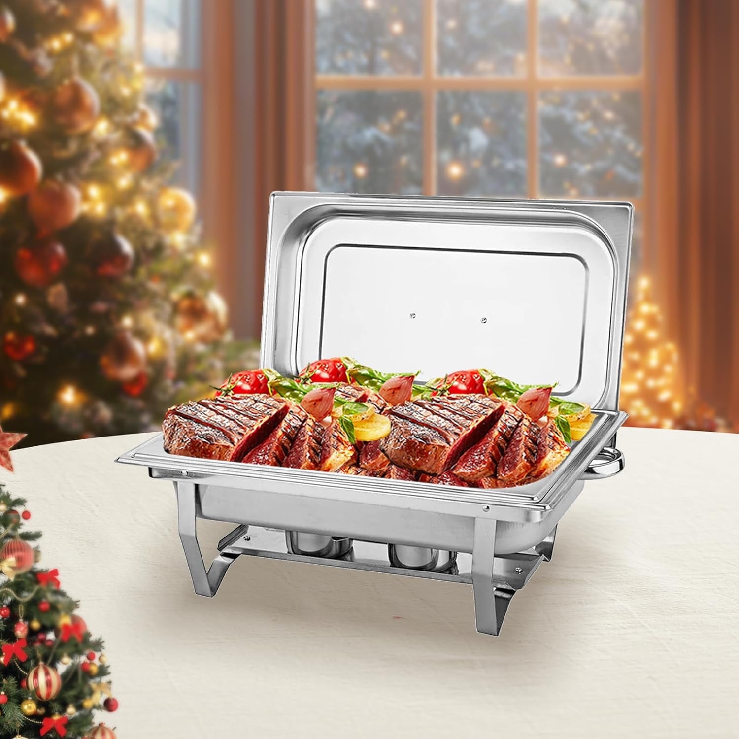 PRIJESSE 1 Pack Chafing Dish Buffet Set, 8QT Buffet Servers and Warmers ...