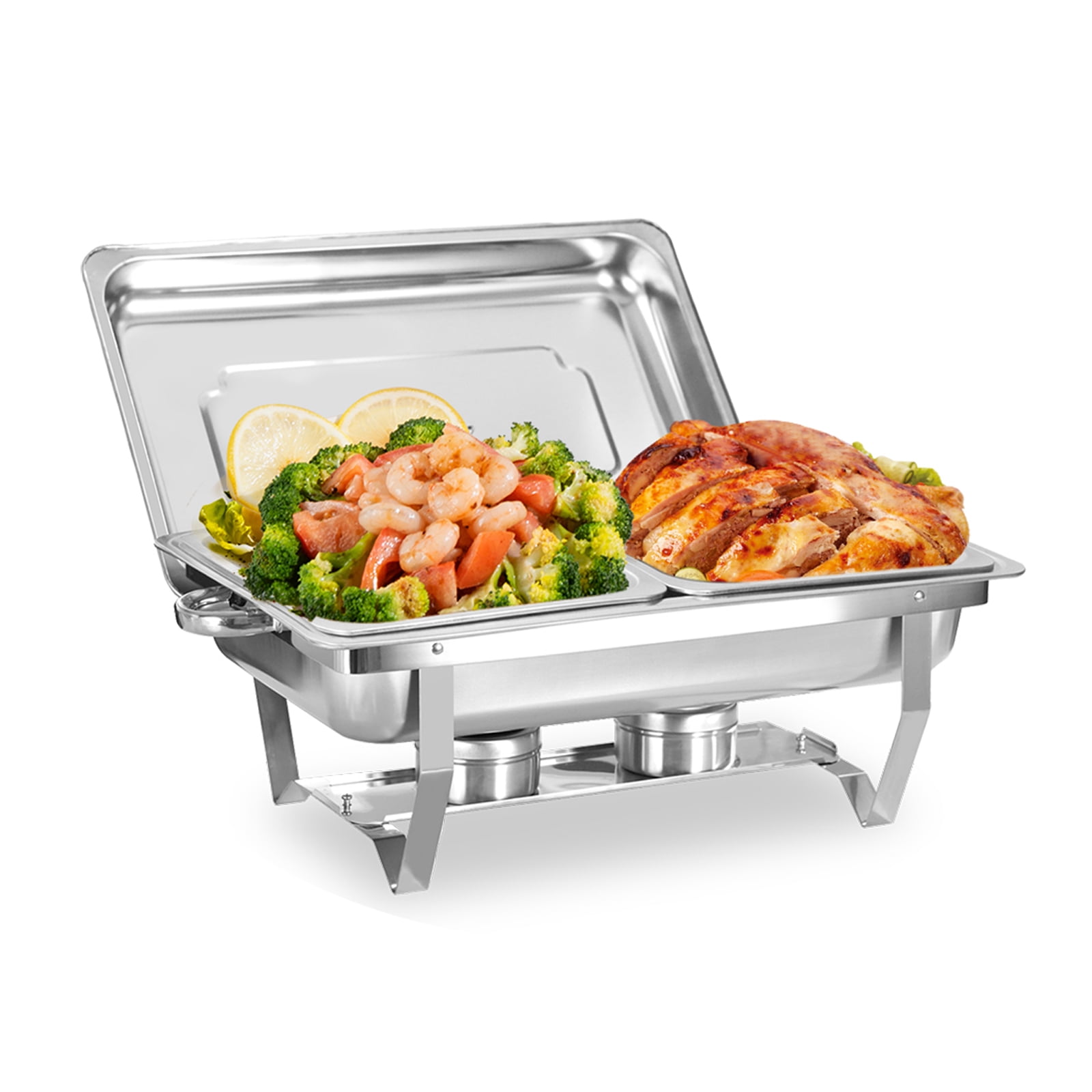 PRIJESSE 1 SET-2 PANS Chafing Dish Buffet Set, 9 Qt Stainless Steel ...