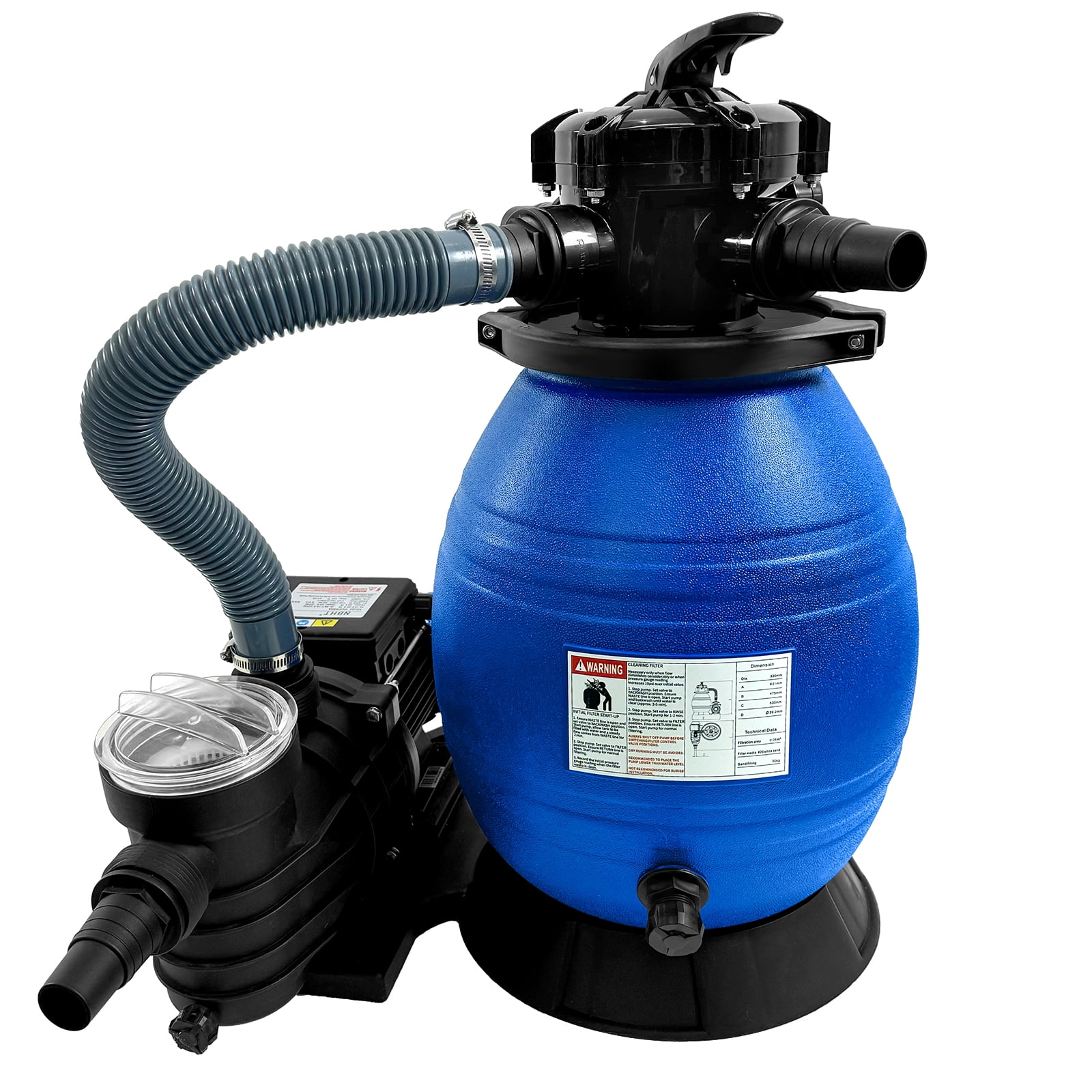 PRIJESSE 13" Above Ground Pool Sand Filter Pump, 3/4HP, 550W, 3648 GPH ...