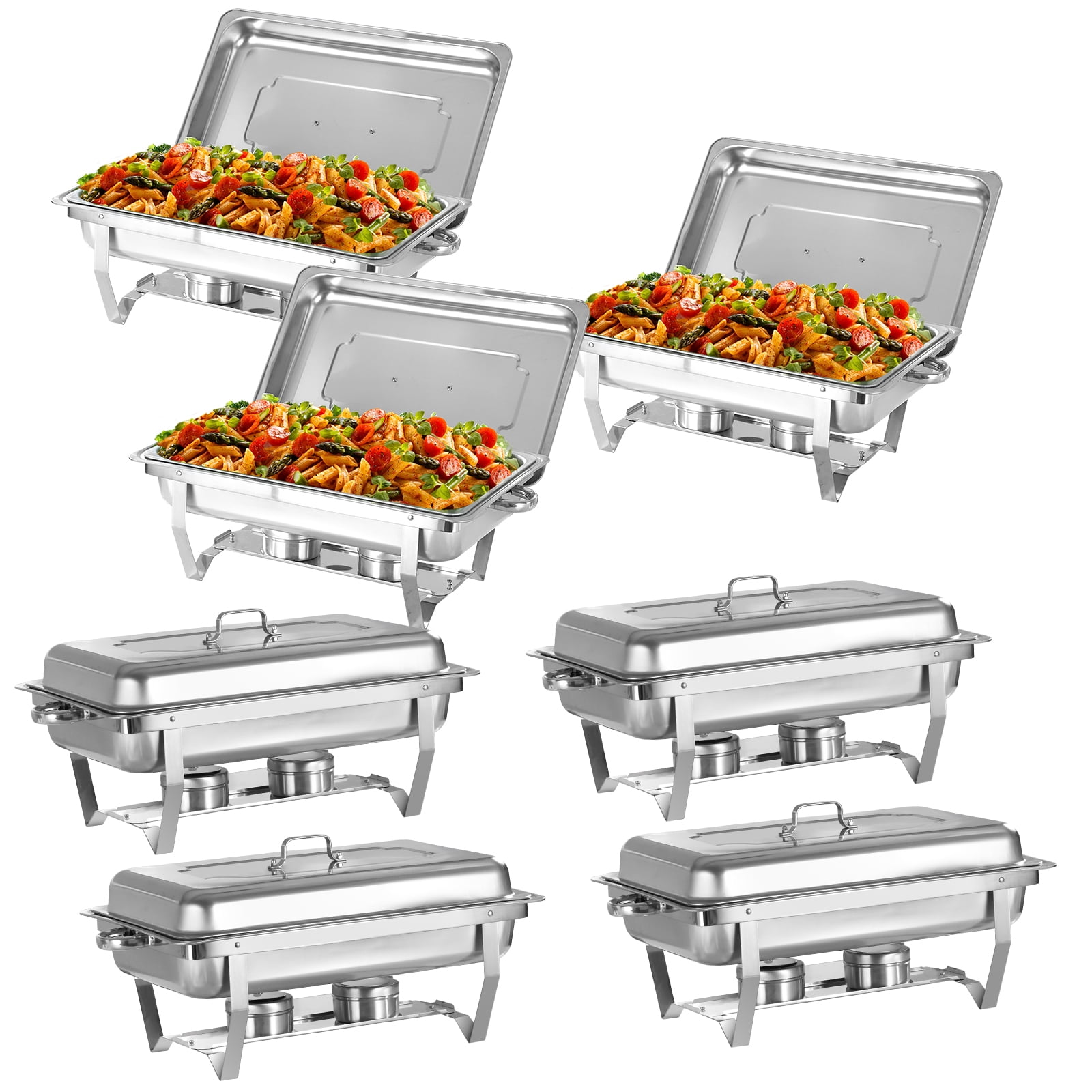 PRIJESSE 7 Pack Chafing Dish Buffet Set, 8QT Buffet Servers and Warmers ...