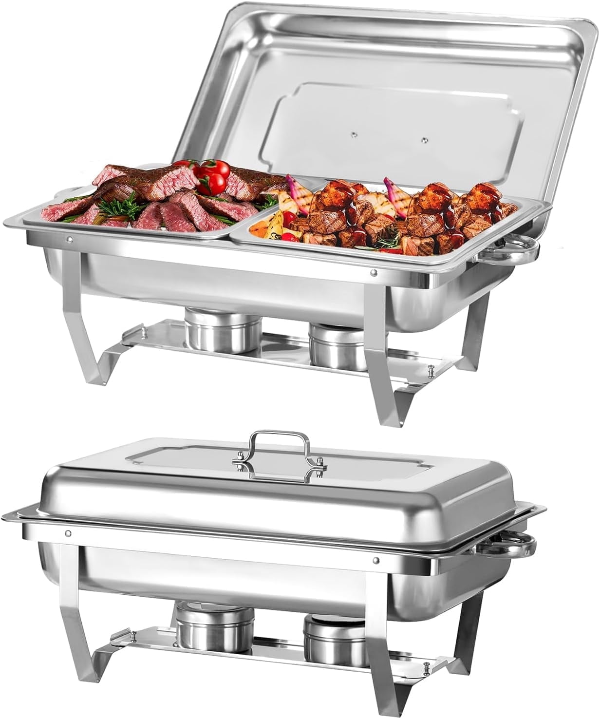 PRIJESSE Chafing Dish Buffet Set 2 Pack, Chafing Dishes for Buffet with ...