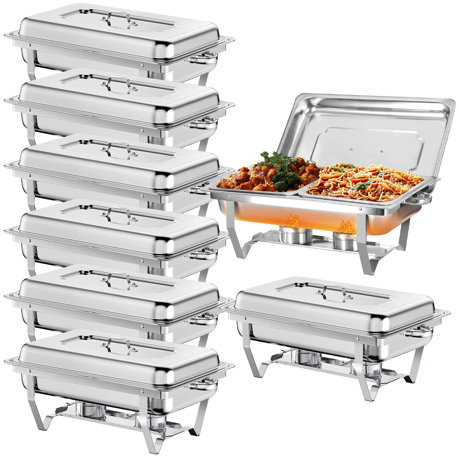 PRIJESSE Chafing Dish Buffet Set 8QT, Stainless Steel Chafers and ...