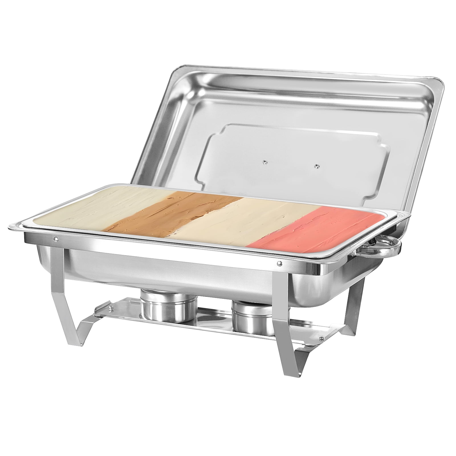 PRIJESSE Chafing Dish Chafer 8 QT Stainless Steel Food Warmer Foldable ...