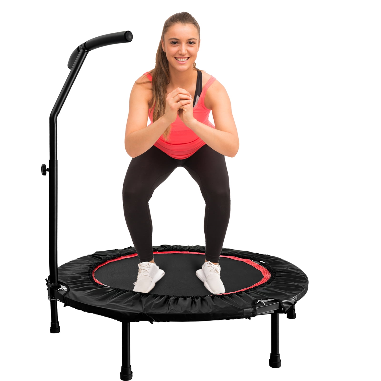 PRIJESSE Foldable Mini Trampoline,40" Rebounder Trampoline for Adults ...