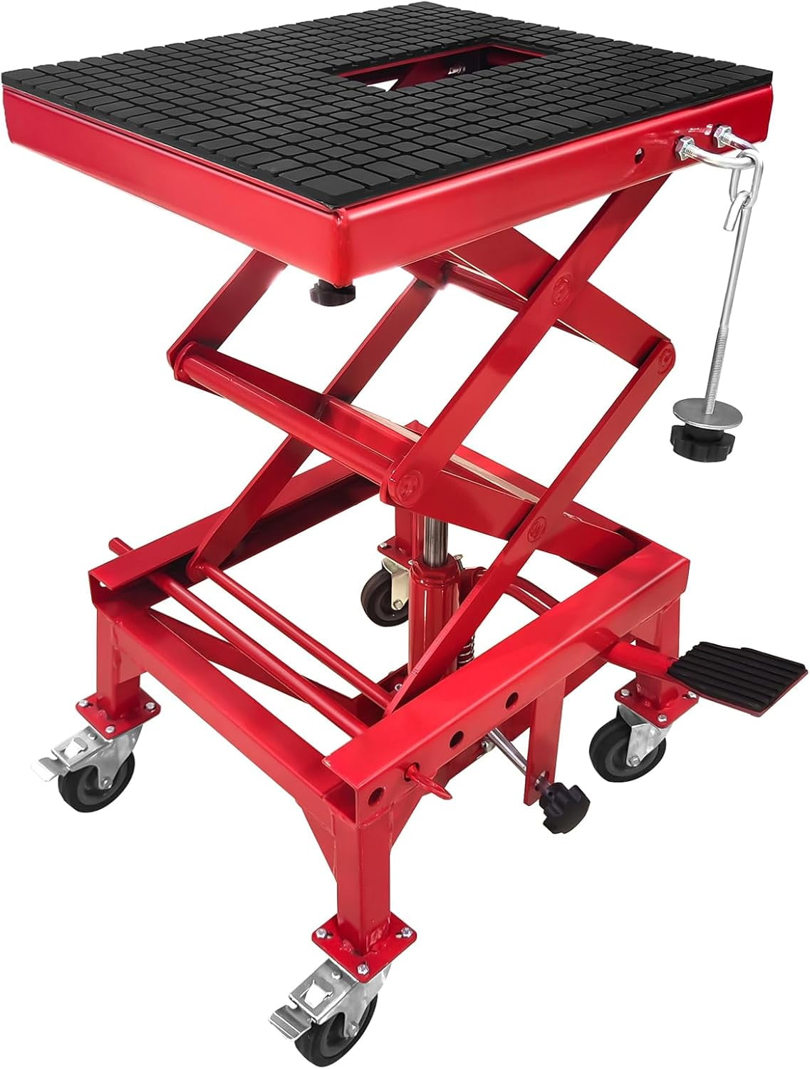 PRIJESSE Hydraulic Motorcycle Lift Jack Table, 500 LBS Foot-Operated ...