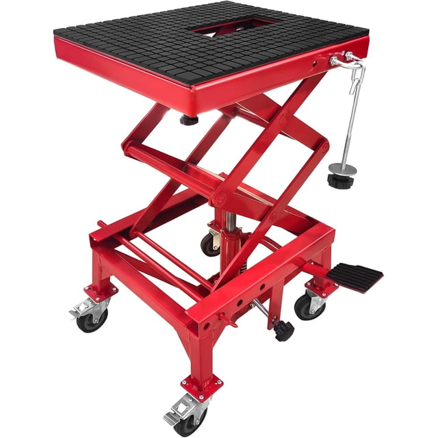 PRIJESSE Hydraulic Motorcycle Lift Jack Table, 500 LBS Foot-Operated ...