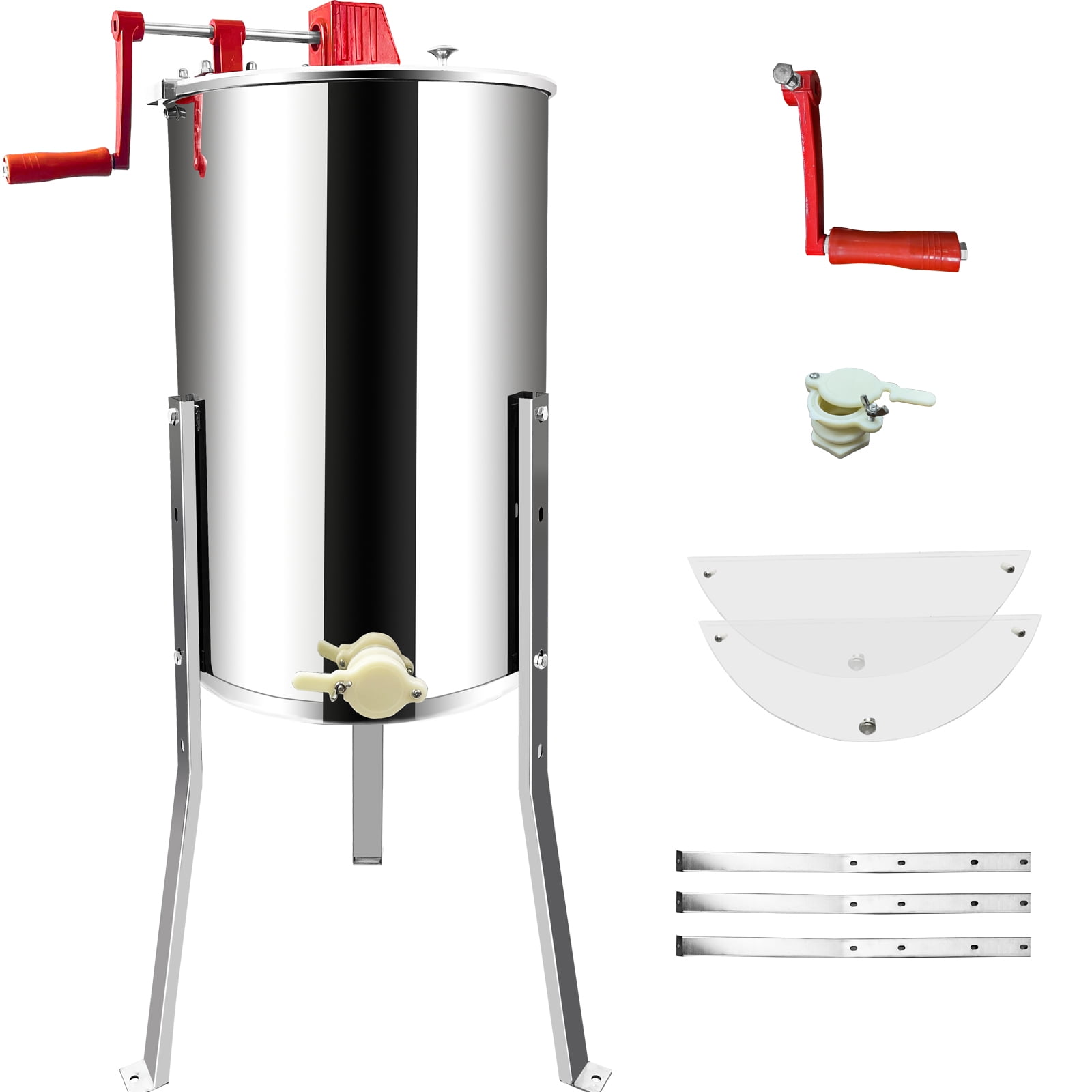 PRIJESSE Manual Honey Extractor 2/4 Frame Stainless Steel, Beekeeping ...