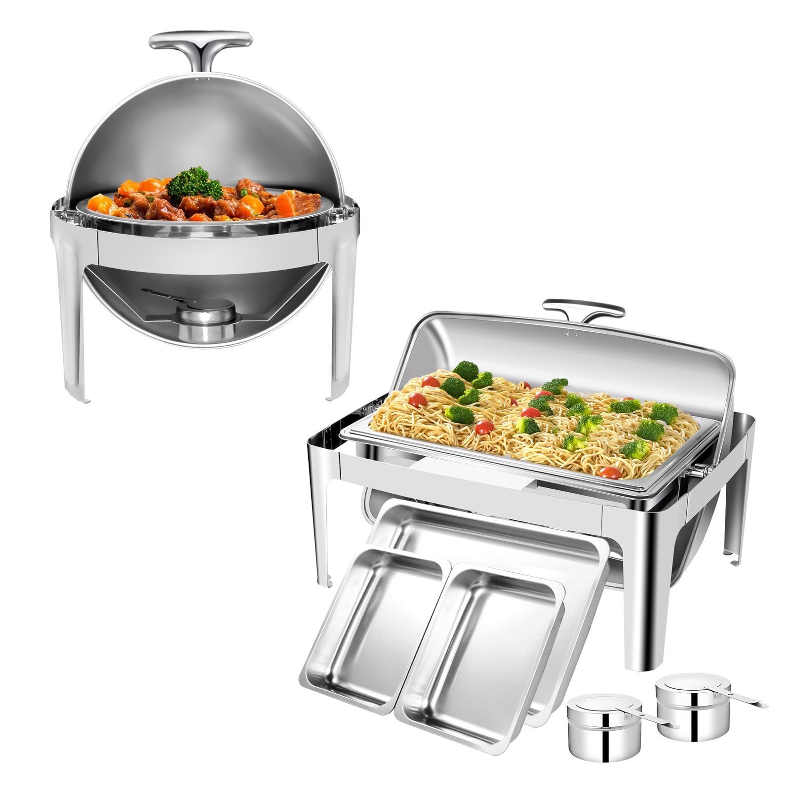 PRIJESSE Roll Top Chafing Dish Buffet Set without visible window, 9Qt ...