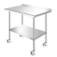Ktaxon 48''x24'' Stainless Steel Prep & Table, Commercial Kitchen ...