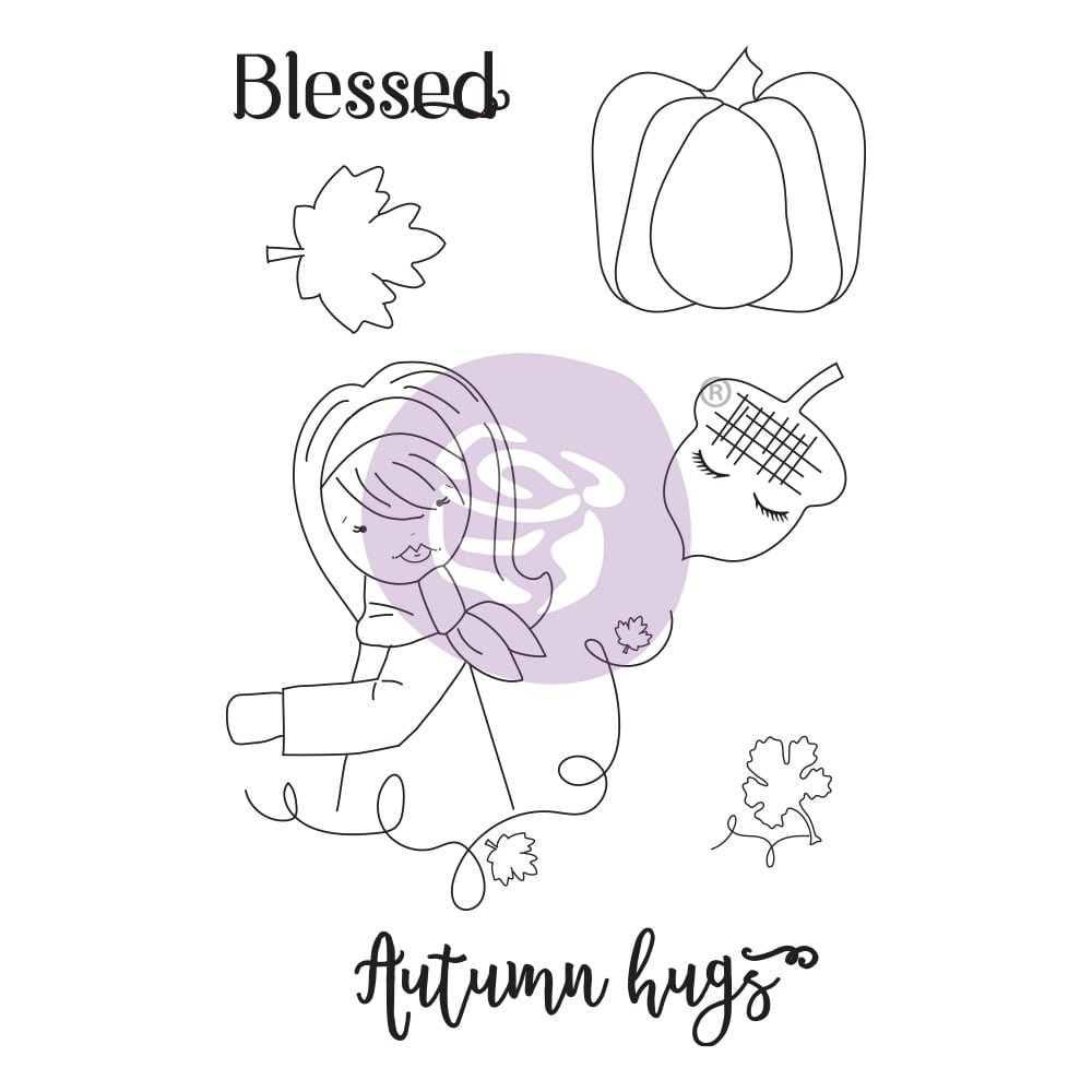 Prima Marketing Julie Nutting Mixed Media Cling Rubber Stamp-Autumn ...