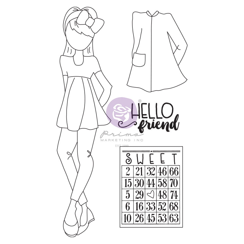 PRIMA MARKETING INC Prima Marketing Julie Nutting Doll Stamp - Amberly ...