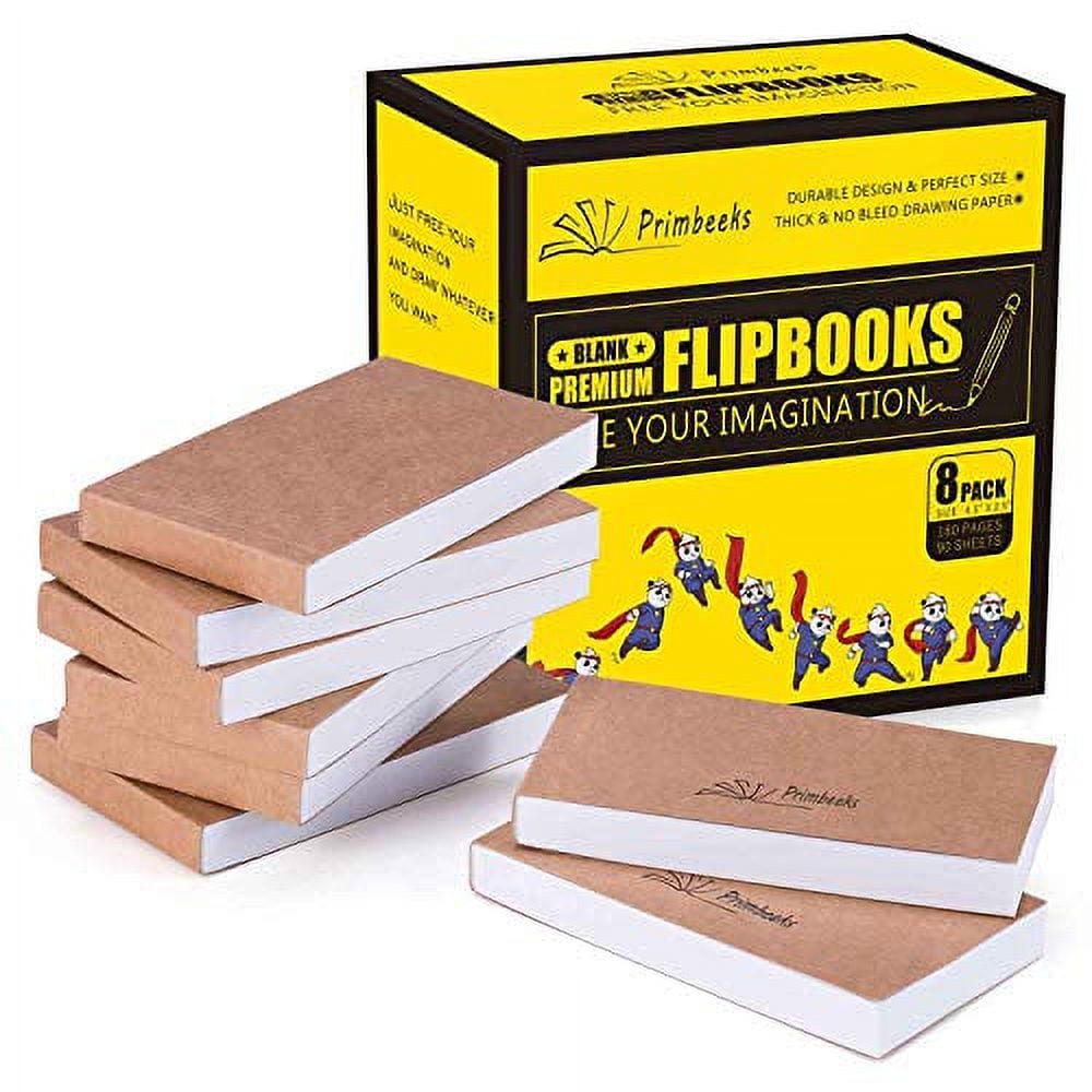 PRIMBEEKS Premium Blank Flipbooks, 720 Sheets (1440 Pages) No Bleed ...