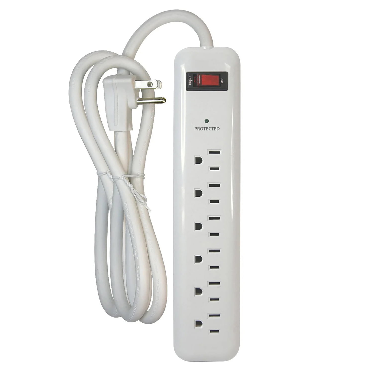 PRIME 1,000-Joules Surge Protector, 6 Outlets, 8-Ft. Cord, PB802126 ...