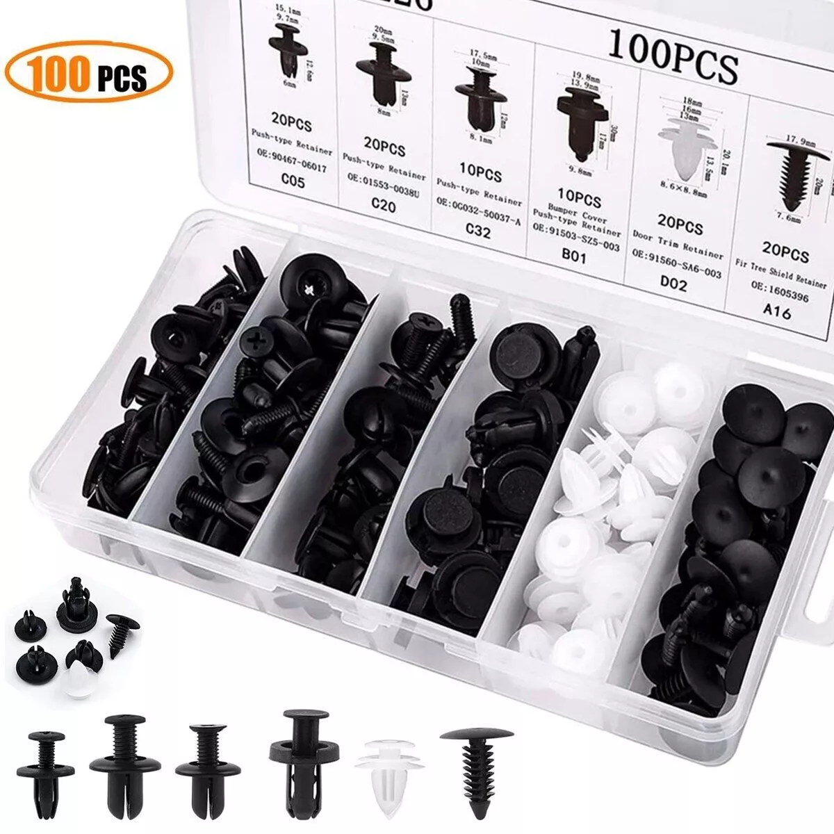 PRIME- Accessories Clip Trim Car Push Pin Rivet Bumper Door Panel ...