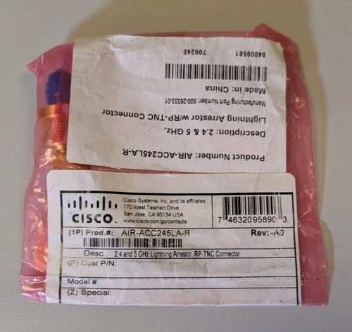 PRIME- Cisco Aironet Air-Acc245La-R Lightning Arrestor Surge Protector ...