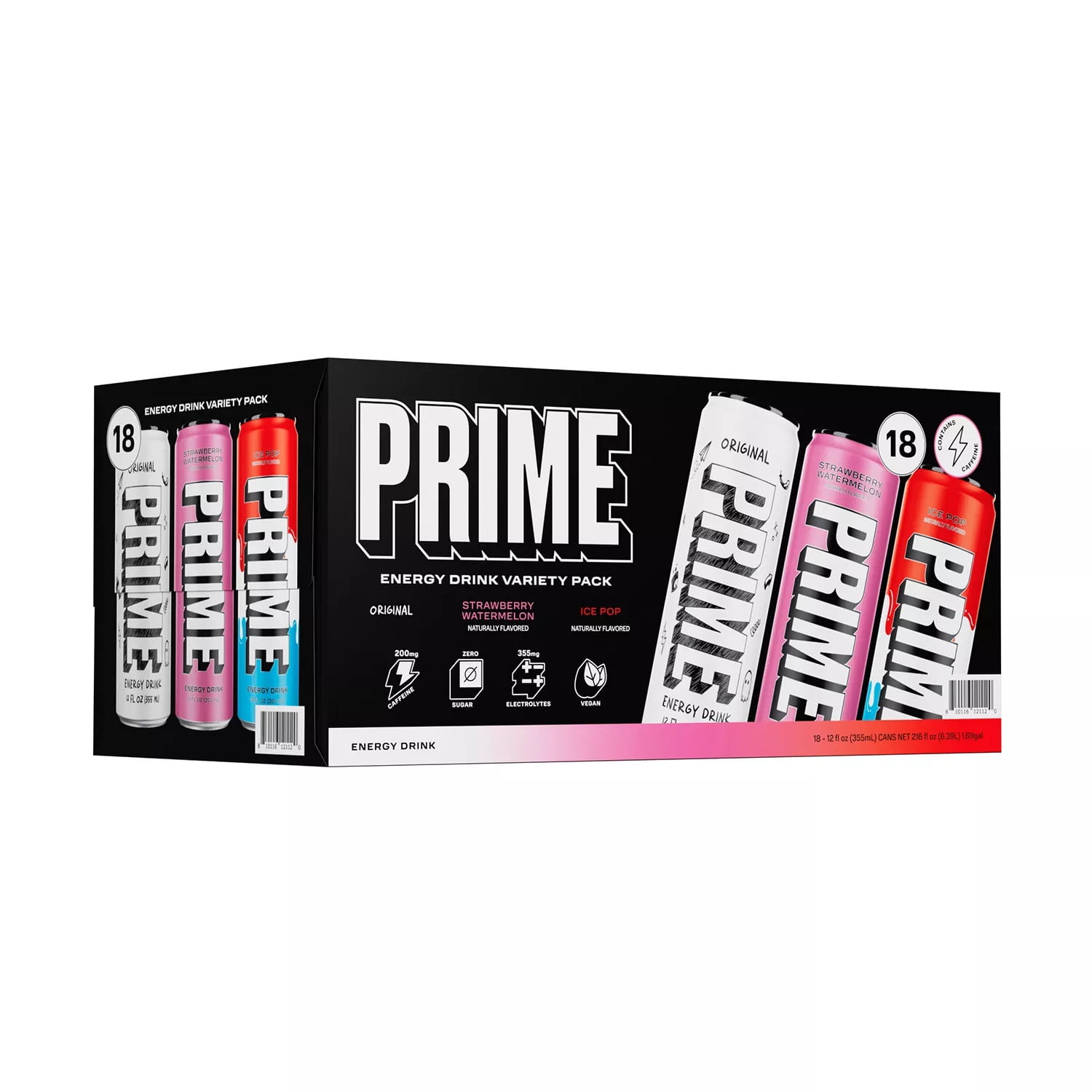 PRIME Healthy Boost Energy Drink, Gluten-Free, Original Variety Pack, 12 Fluid Ounce (Pack of 18 ...