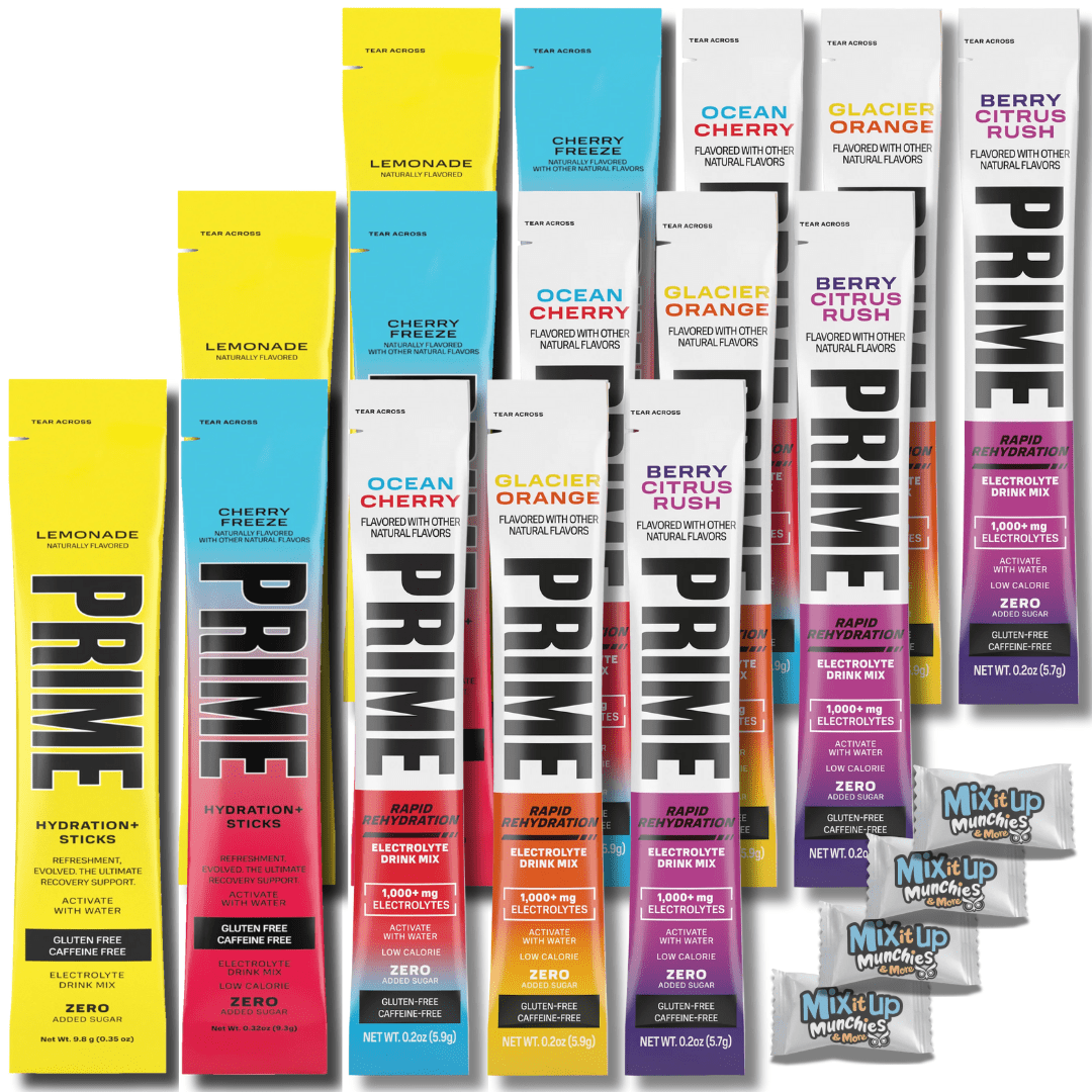 PRIME Hydration + Rapid Rehydration Sticks Variety 15ct (5 Flavors) + 4 ...