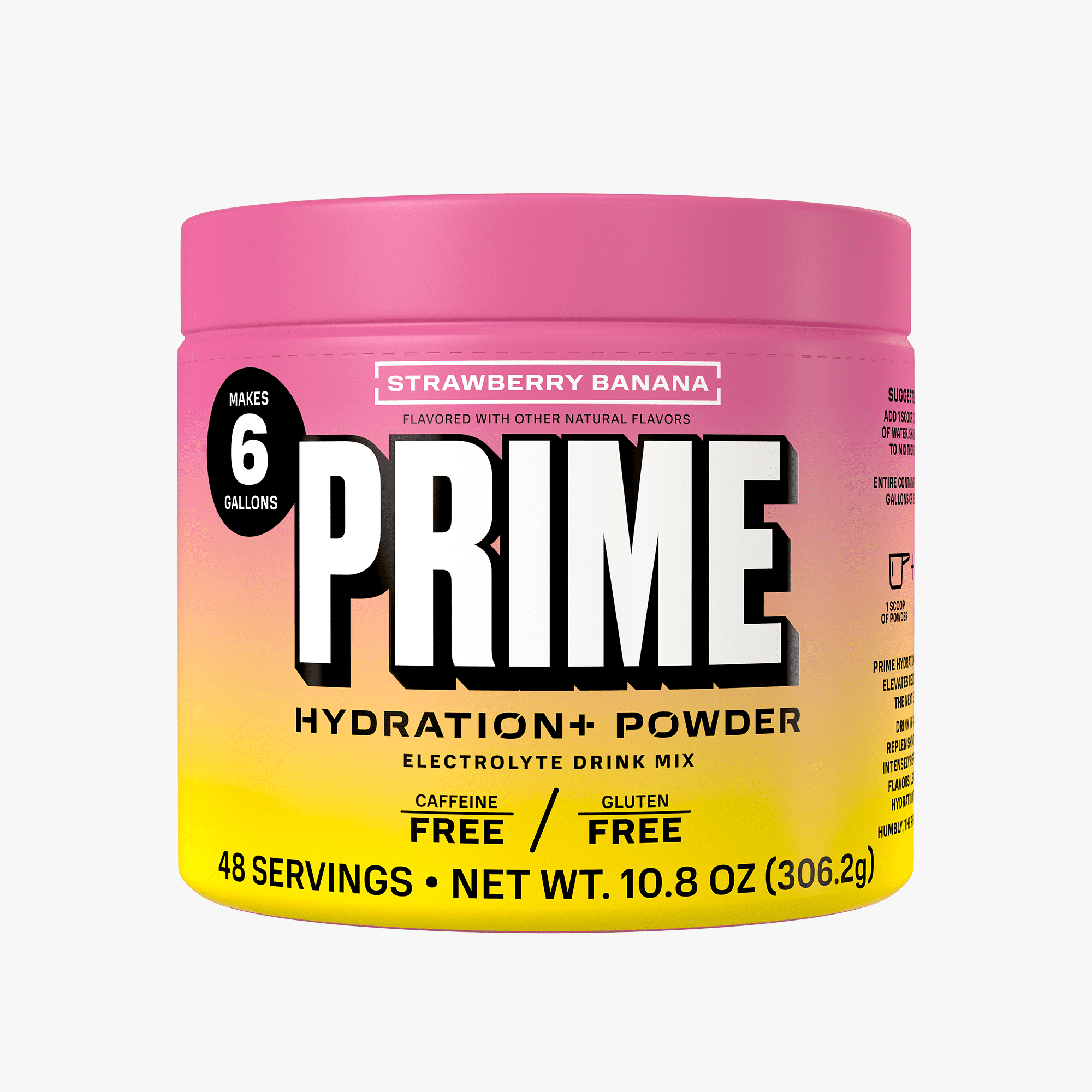 PRIME Hydration+ Strawberry Banana Electrolyte Powder, Sugar Free, 6 ...