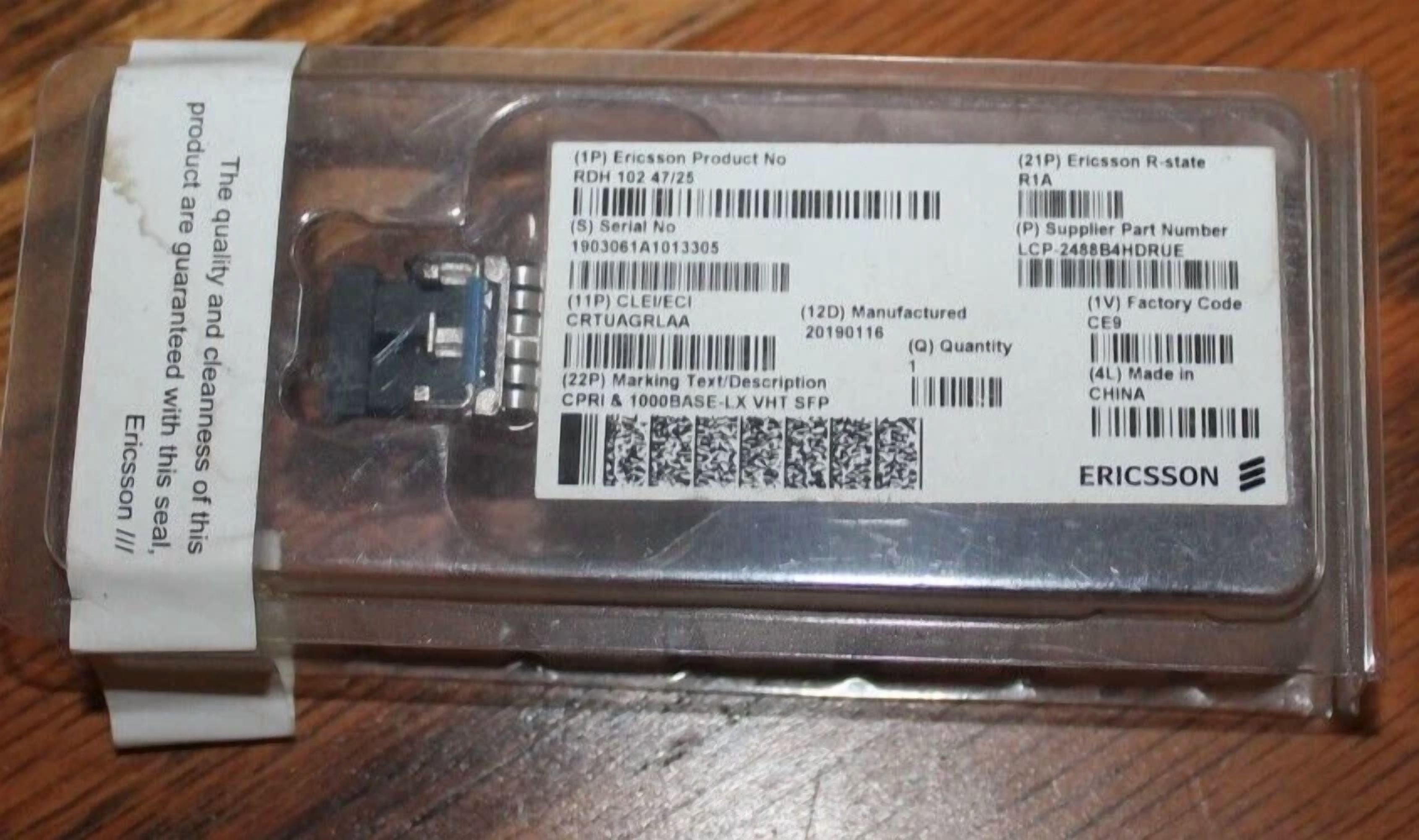 PRIME- Optical Transceiver Module Rdh 102 47/25 R2A Ericsson Delta ...