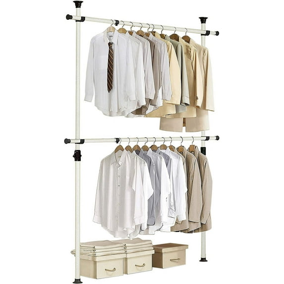 PRINCE HANGER Heavy Duty Adjustable Garment Rack – One Touch System for ...