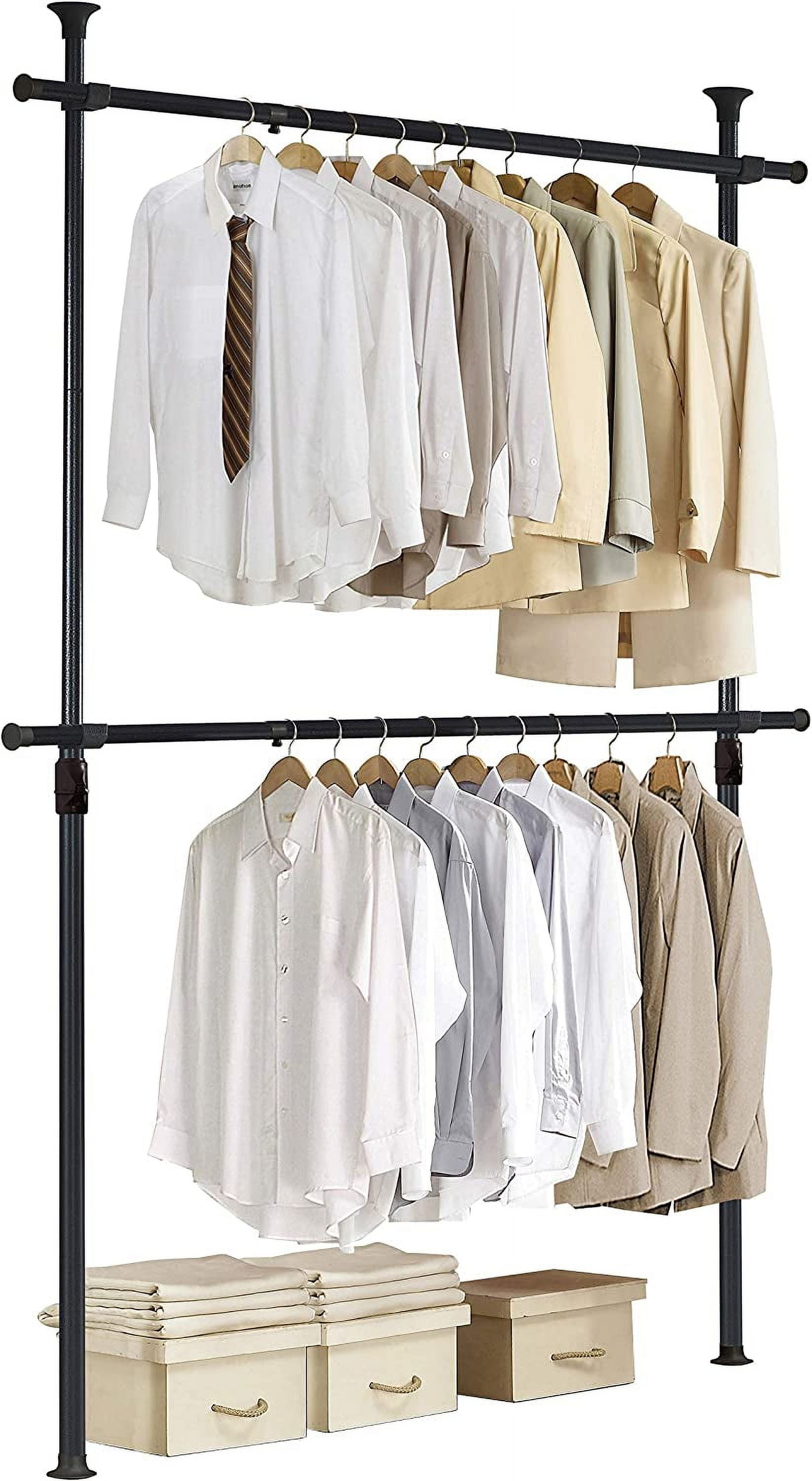 PRINCE HANGER Heavy Duty One Touch System Load 352LBS Clothing Racks ...