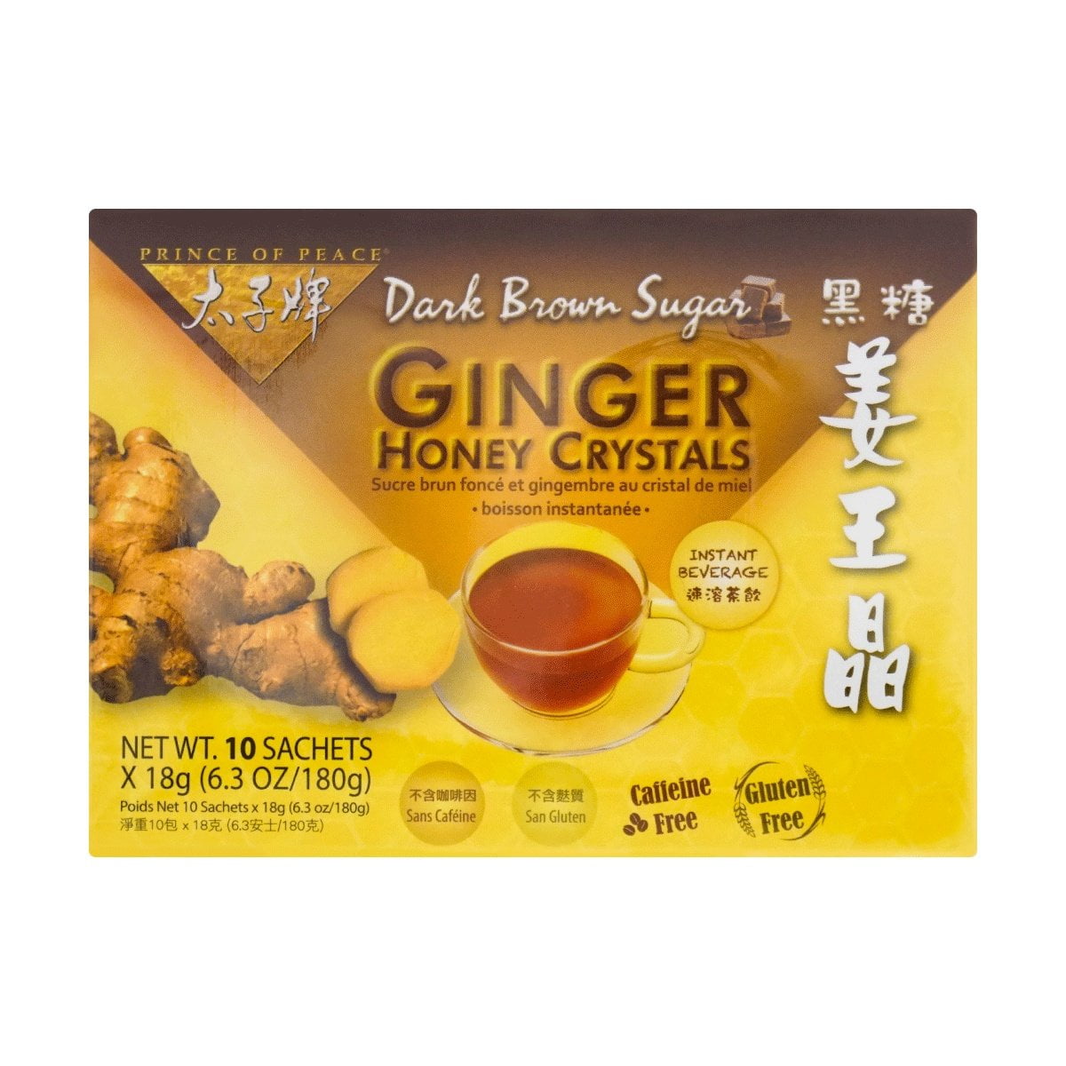 PRINCE OF PEACE Instant Drink Mix Dark Brown Sugar Ginger Honey Crystal ...