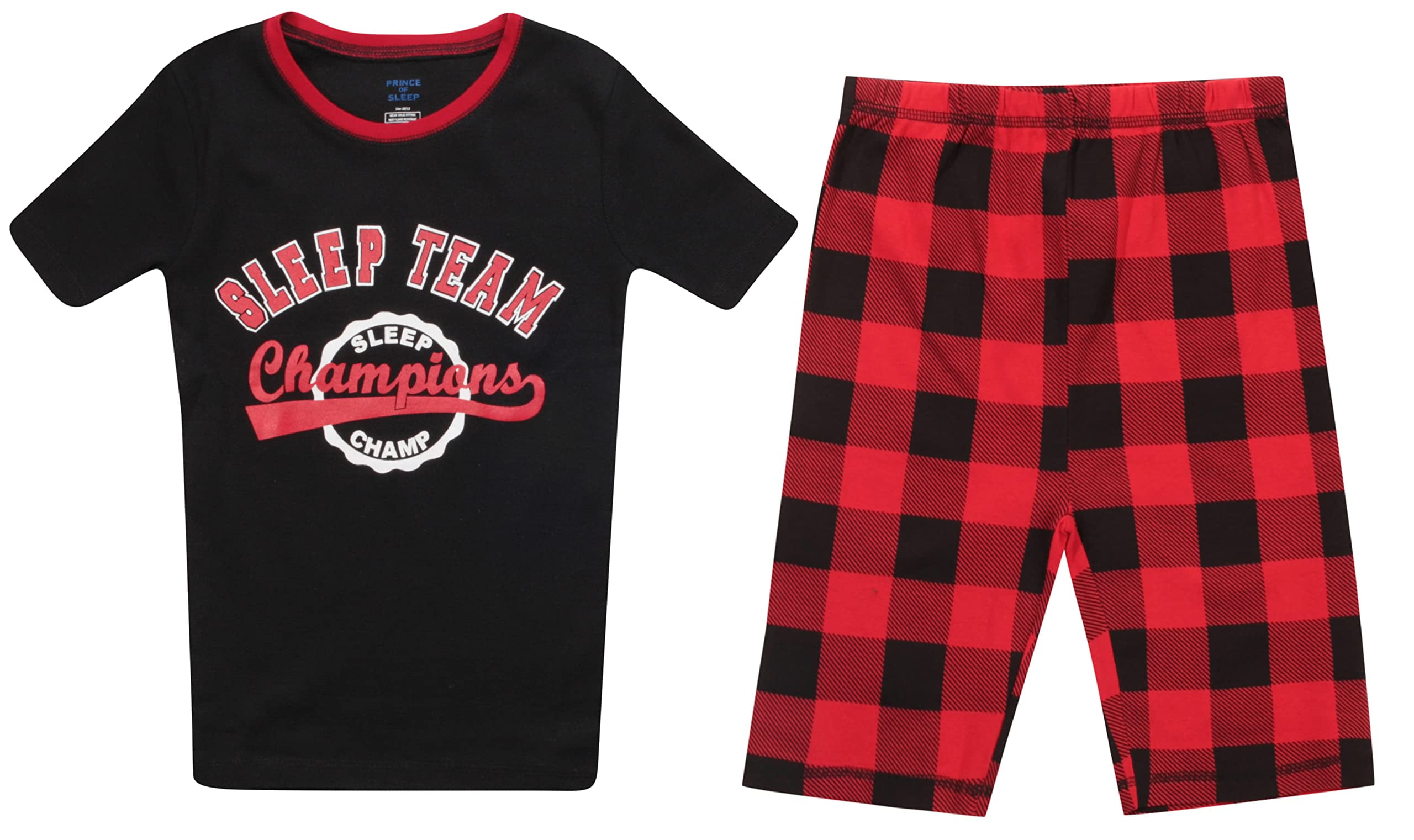 PRINCE OF SLEEP Boys' Warm Cotton Pajama Sets for Christmas, Big Youth ...