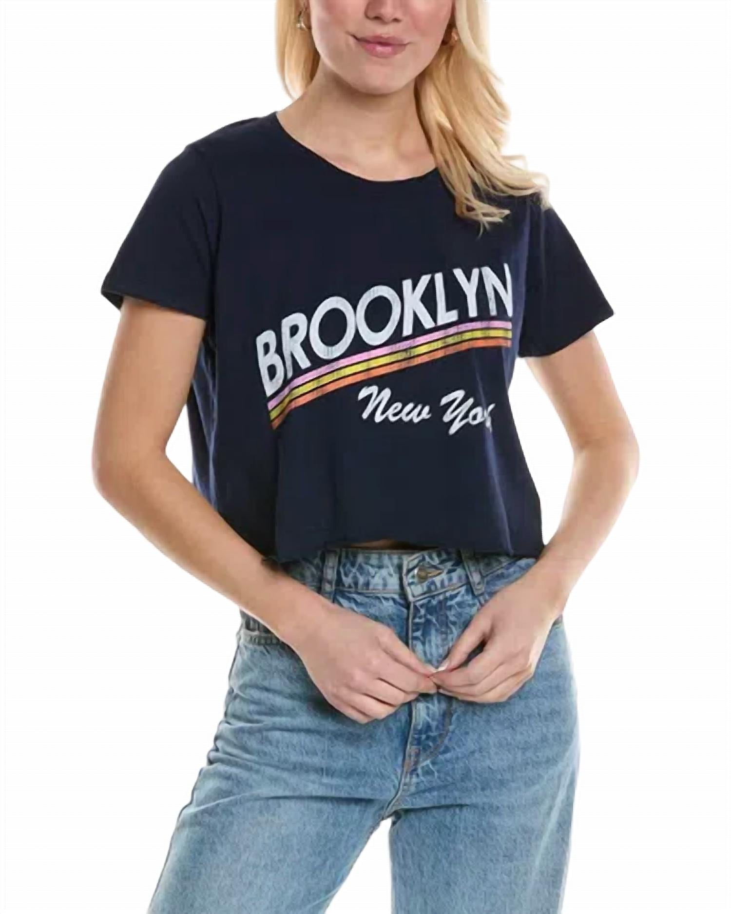 Prince Peter Brooklyn Ny Stripes Cropped Tee - Walmart.com