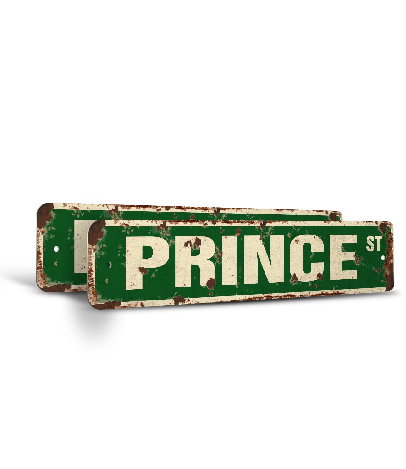 PRINCE Vintage Style Rustic Street Sign – (2 Pack) Childrens Name Room ...