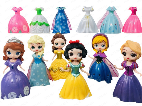 PRINCESS MAGIC CLIP Official Changeable FIGURES SET - Walmart.com