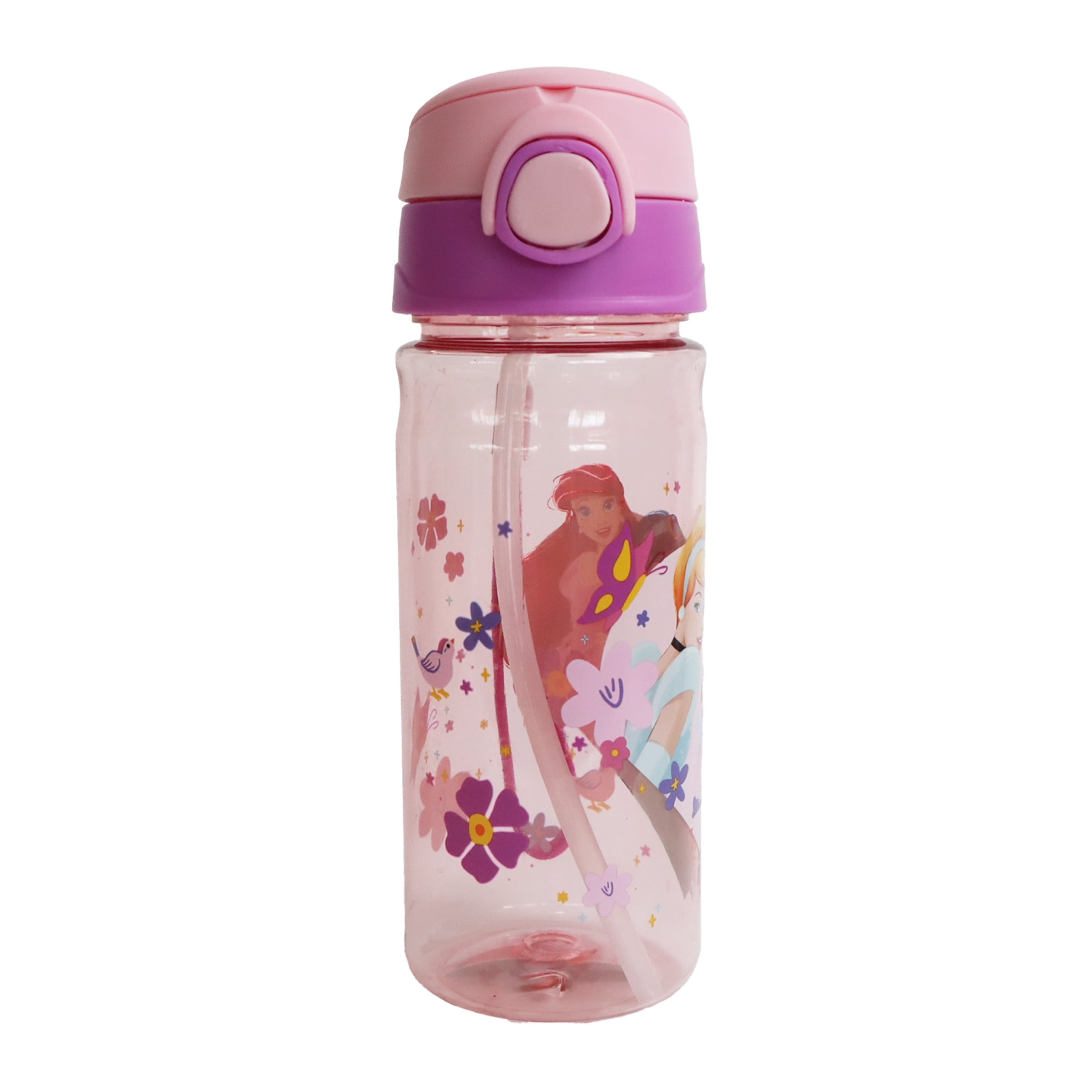 PRINCESS PUSH WATER BOTTLE WITH HANDLE (500 ML/17 OZ) - Walmart.com