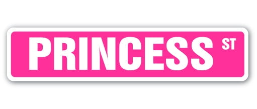 PRINCESS Street Sign Childrens Name Room Sign | Indoor/Outdoor | 36 ...