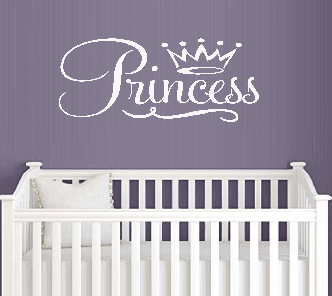 PRINCESS ~ WALL DECAL, HOME DECOR 10" X 24" Wht - Walmart.com