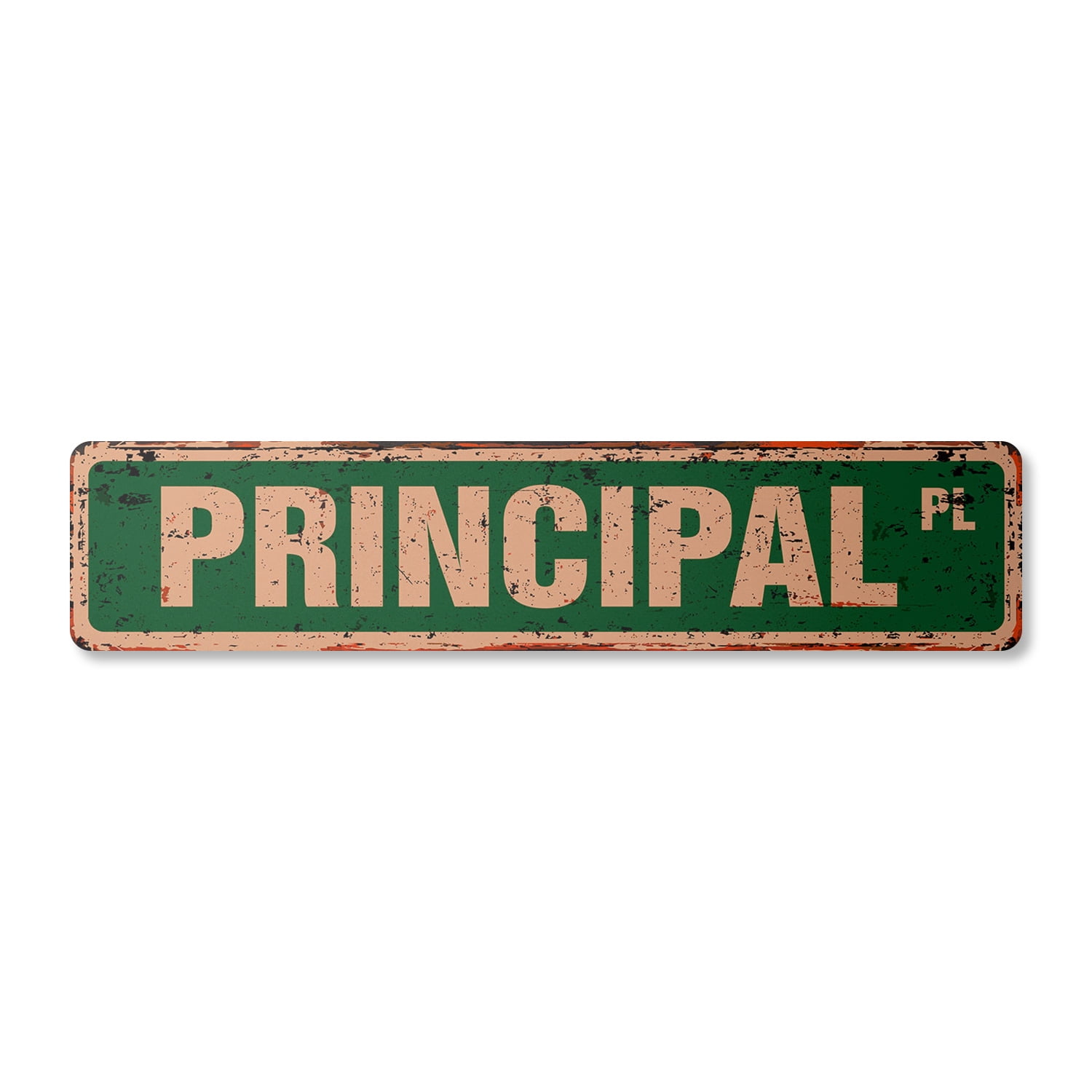 PRINCIPAL Vintage Aluminum Street Sign high elementary middle school ...
