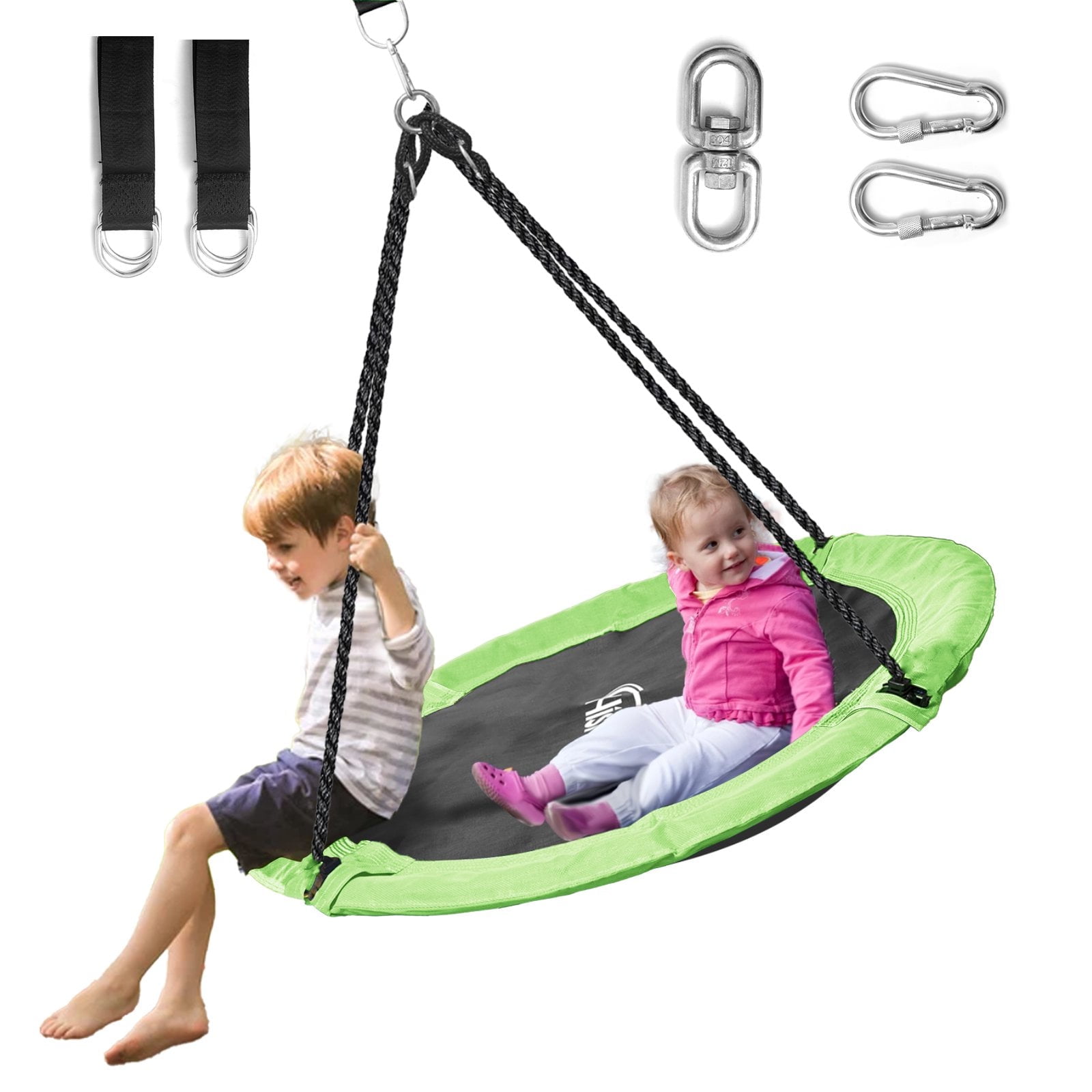 PRINIC 43" 700LBS Saucer Tree Swing for Kids, Waterproof Flying Saucer Swing with Swivel ...