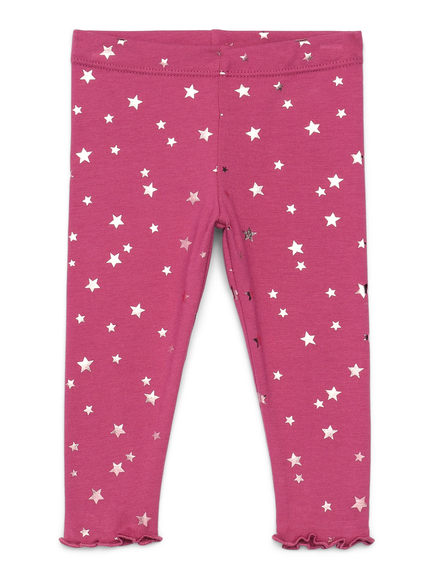 Garanimals Baby Girls Print Jersey Leggings with Lettuce-Edge Hem ...