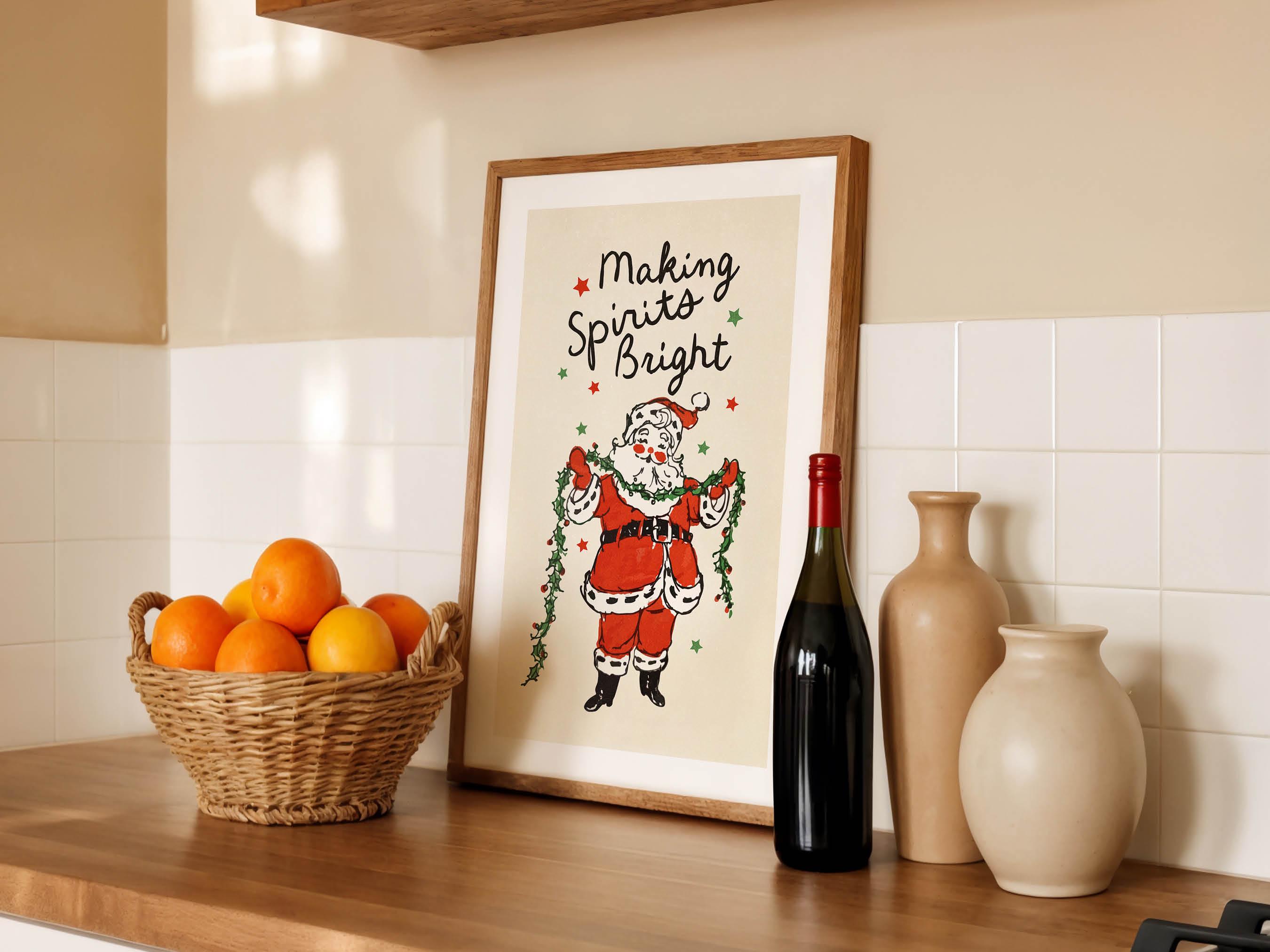 PRINTABLE Christmas Wreath Print, Christmas Bow Print Red Bow Holiday ...