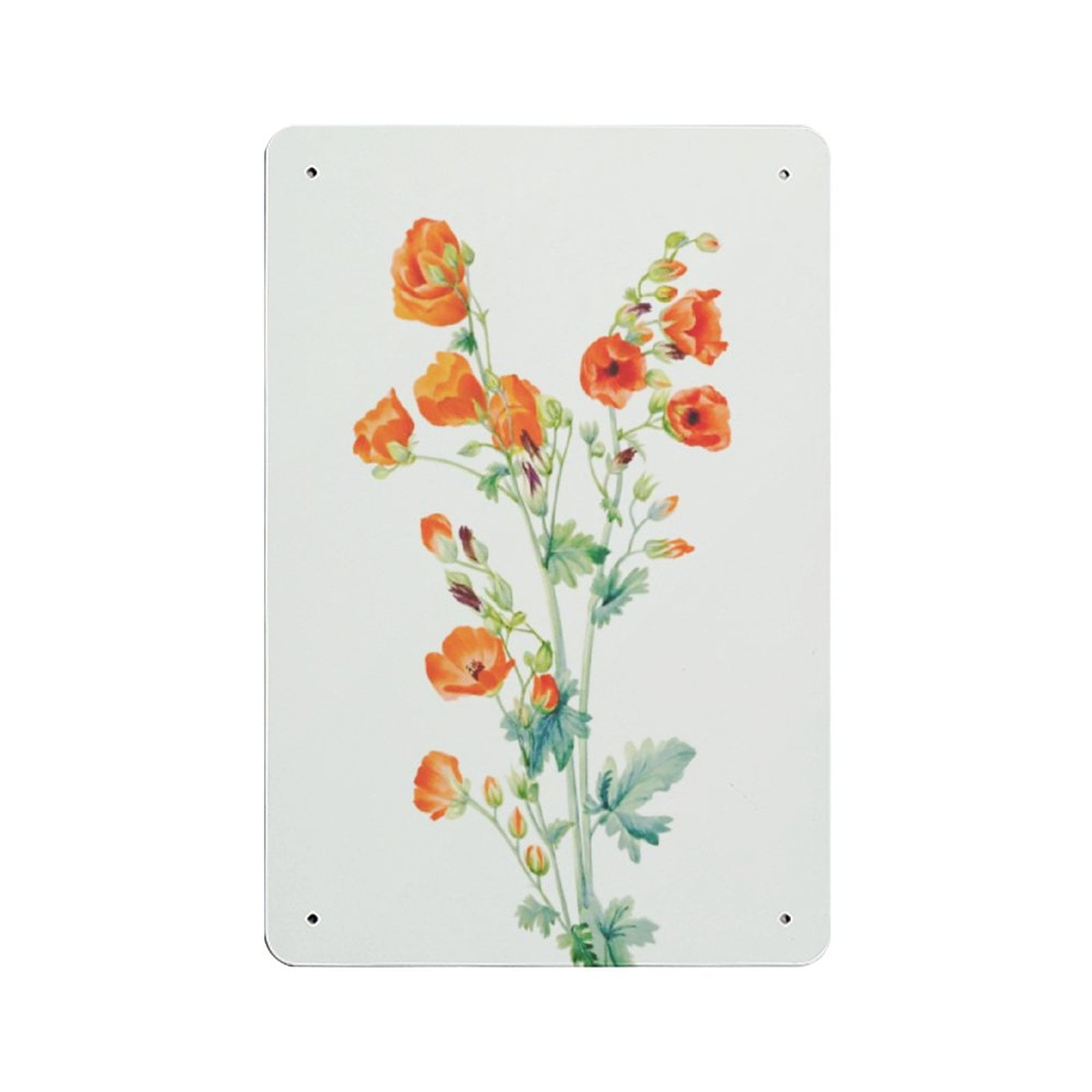 PRINTABLE WALL ART Scarlet Flower tin sign, Wall Decor, Home Decor ...