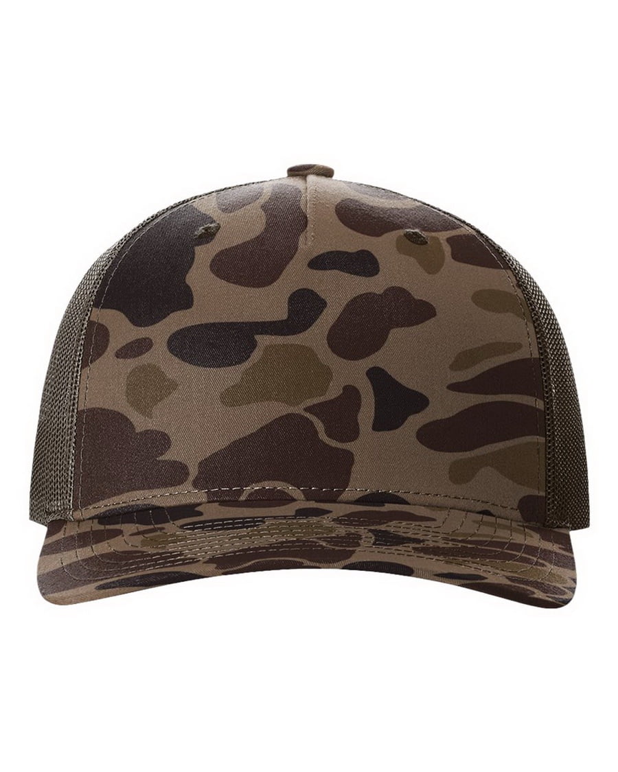 Richardson 112PFP Printed Five-Panel Trucker Cap-Bark Duck Camo/ Brown - Walmart.com